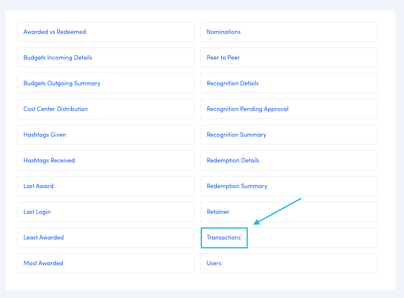 Legacy Report: Transactions