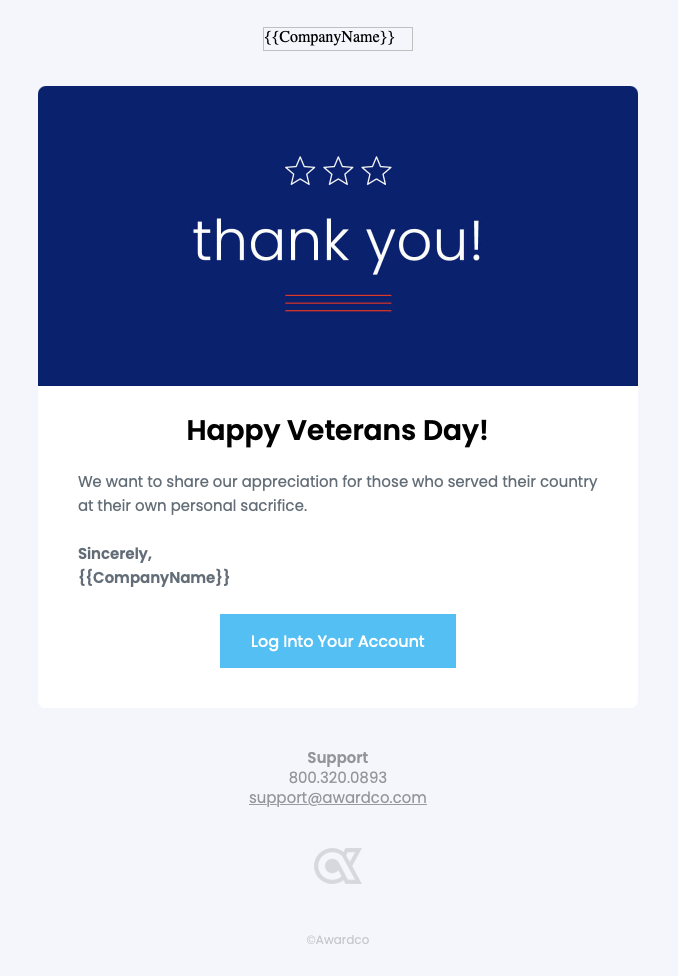 Veteran's Day Email Templates