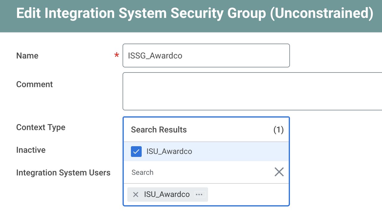 Integration with Workday