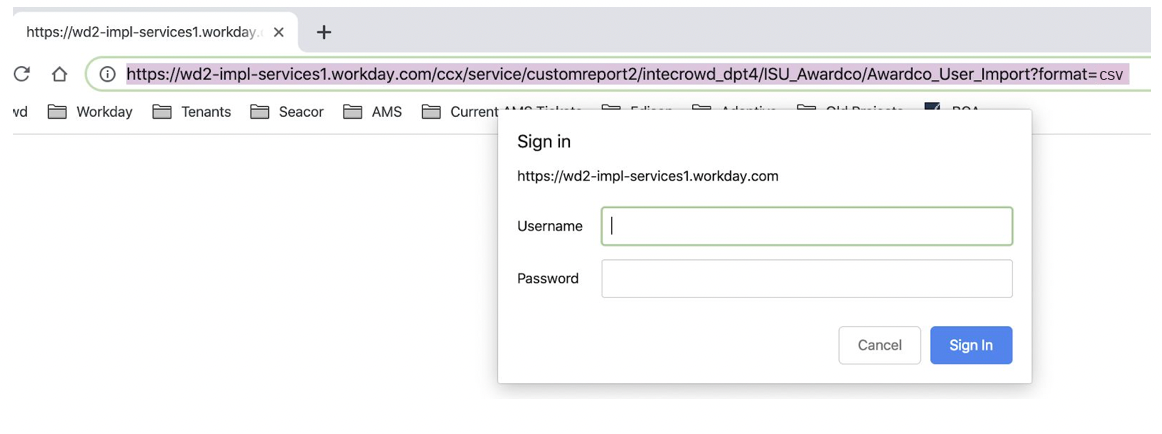 Integration with Workday