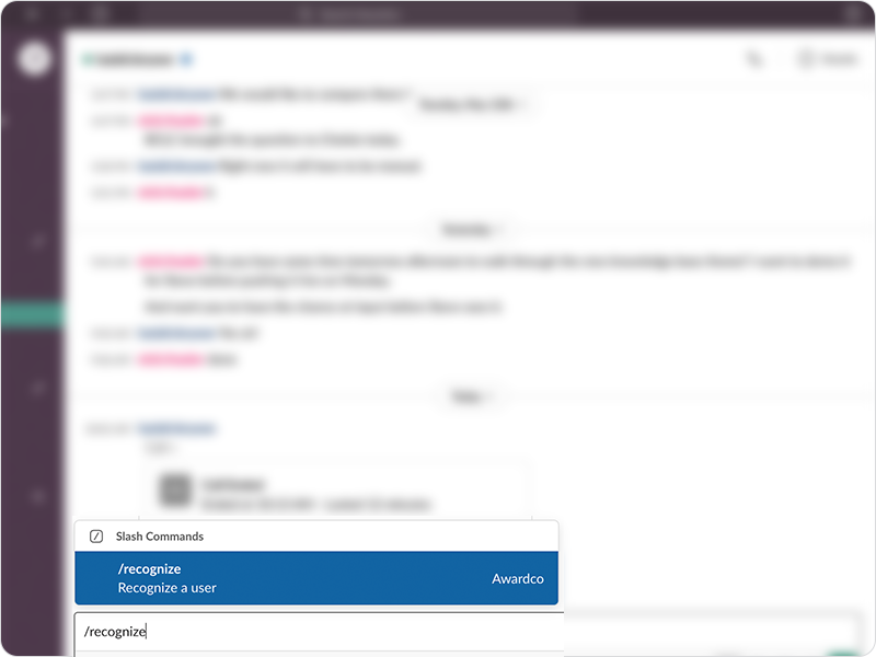 Integrating Slack with Awardco