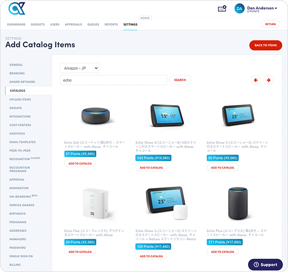 Amazon and Custom Item Catalogs