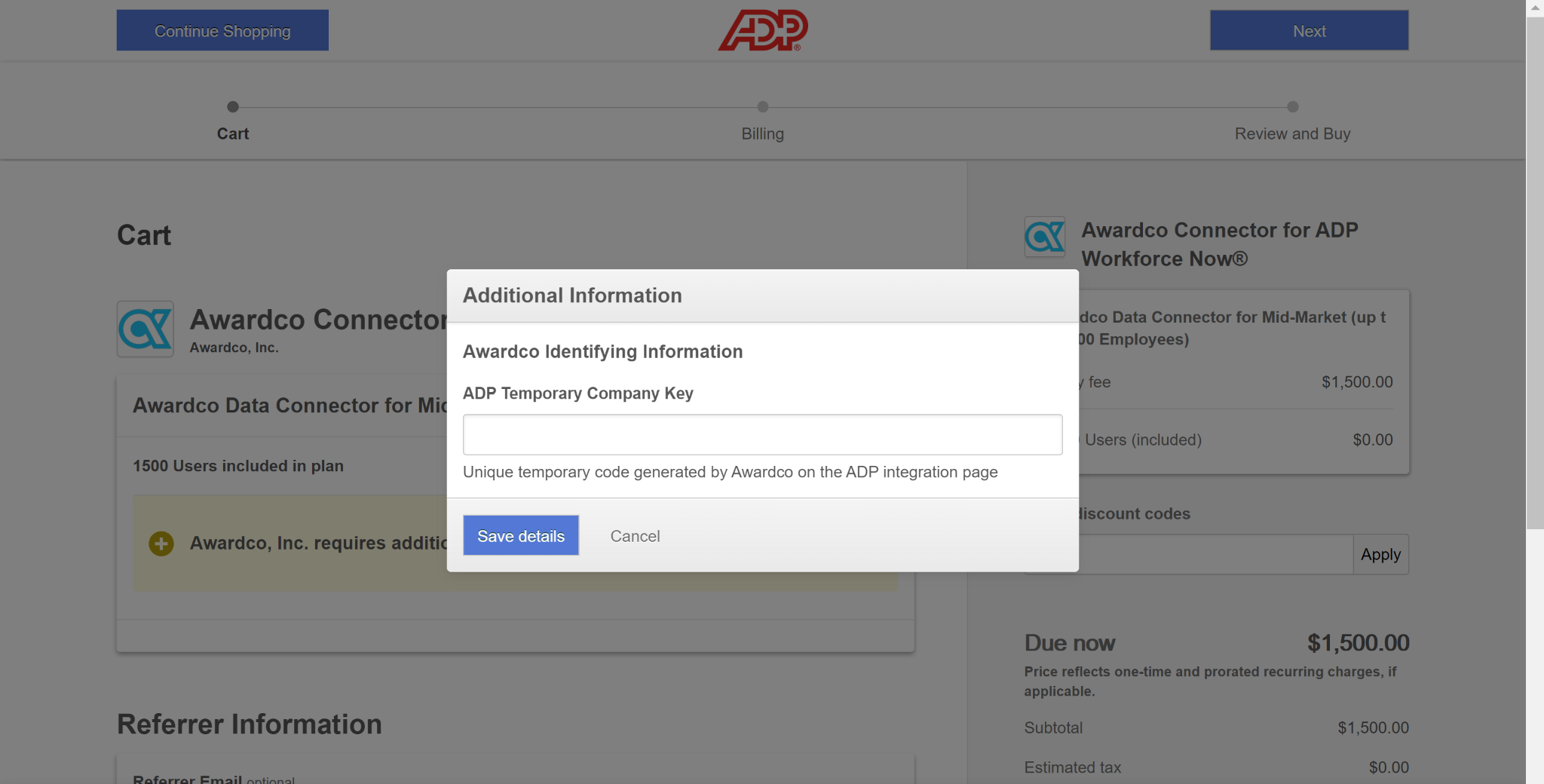 Integration with ADP Workforce Now