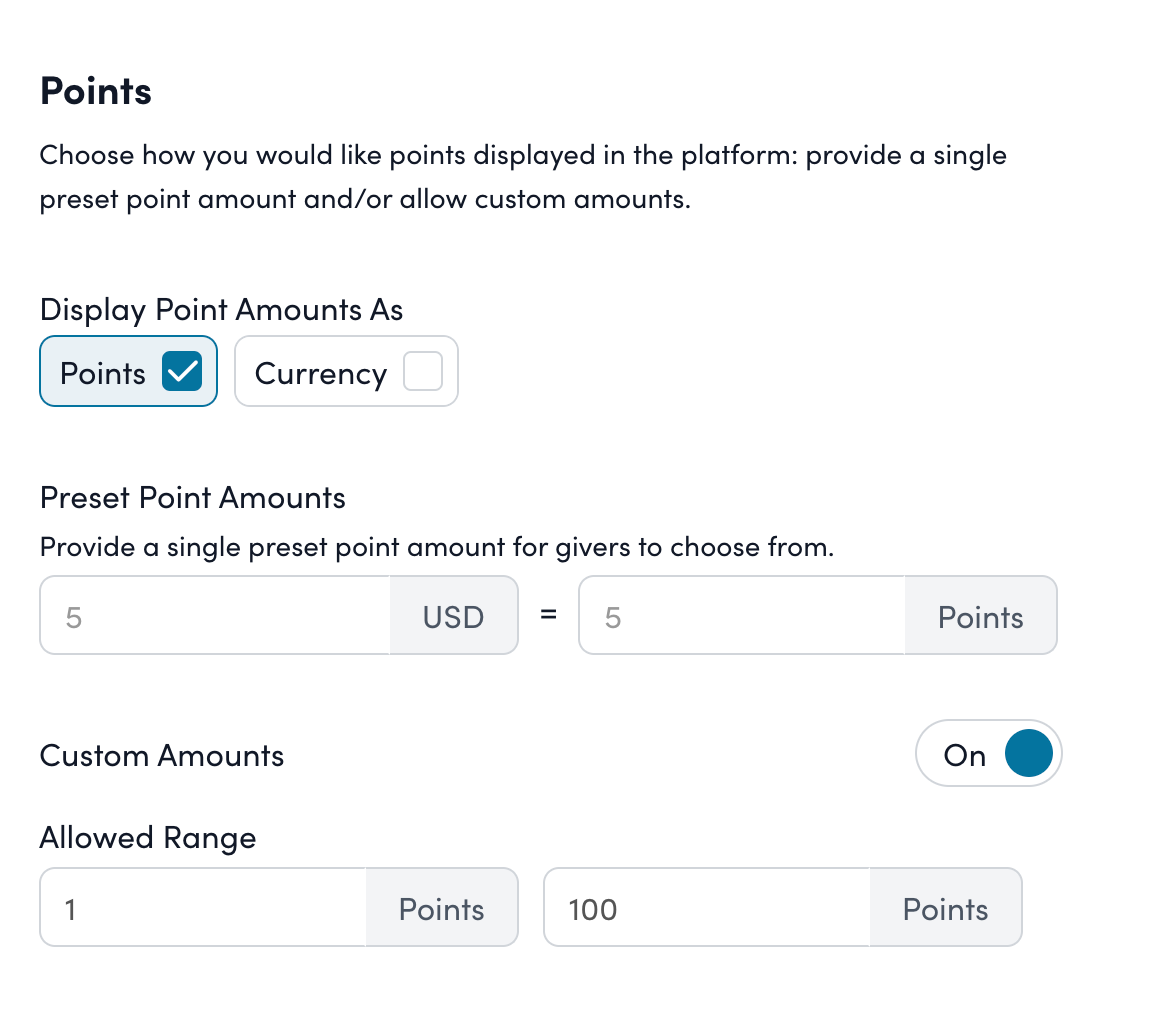 Setting Up Encore: Adding Extra Points to Recognitions