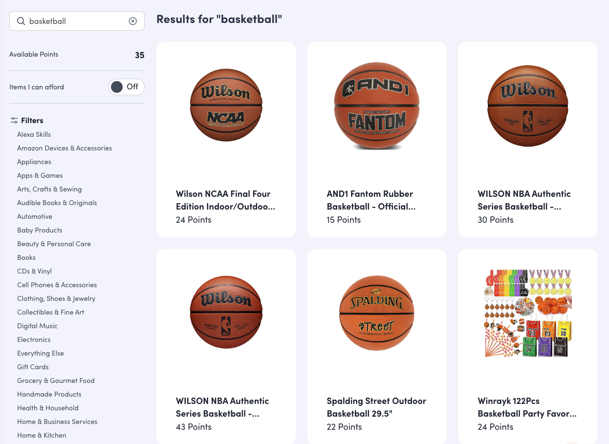 Spending Points on Amazon