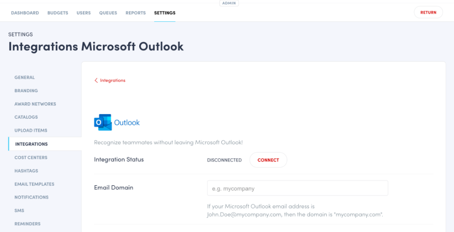 Integrating Microsoft Outlook with Awardco