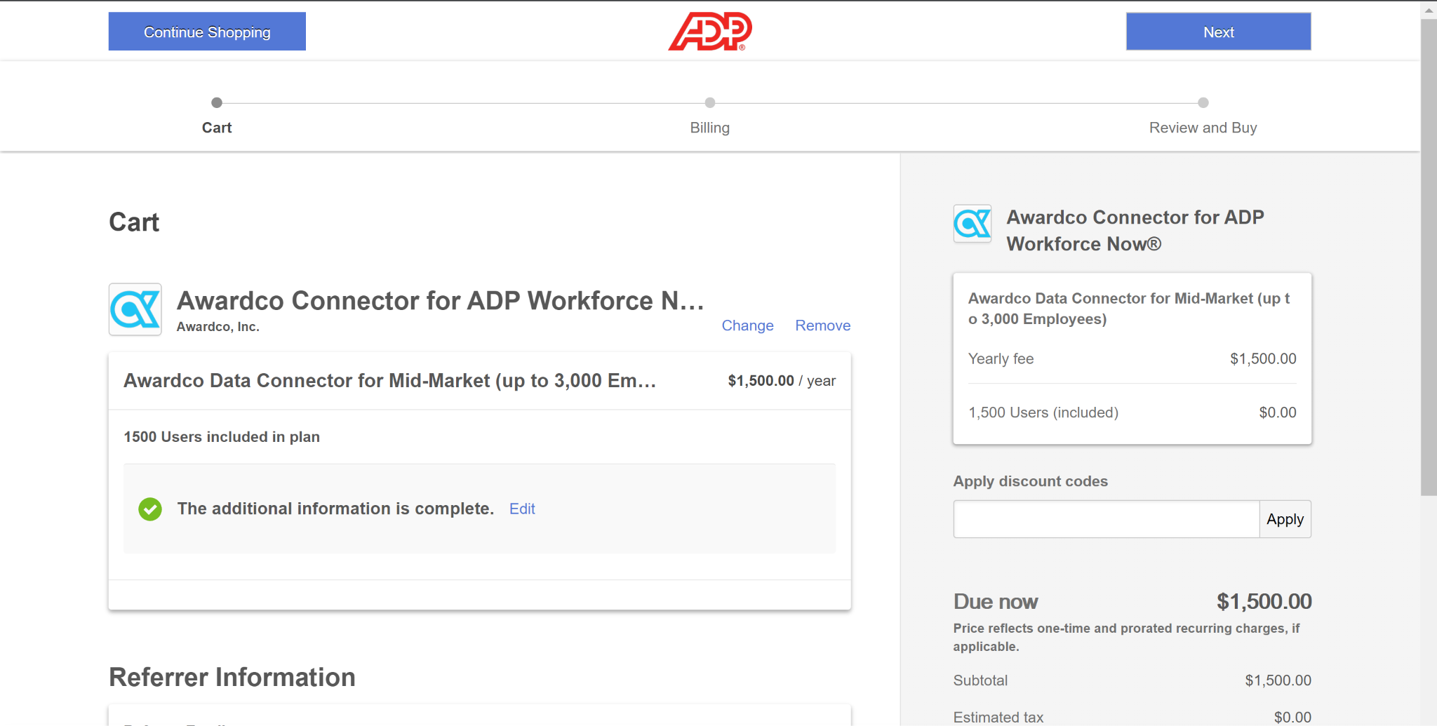Integration with ADP Workforce Now
