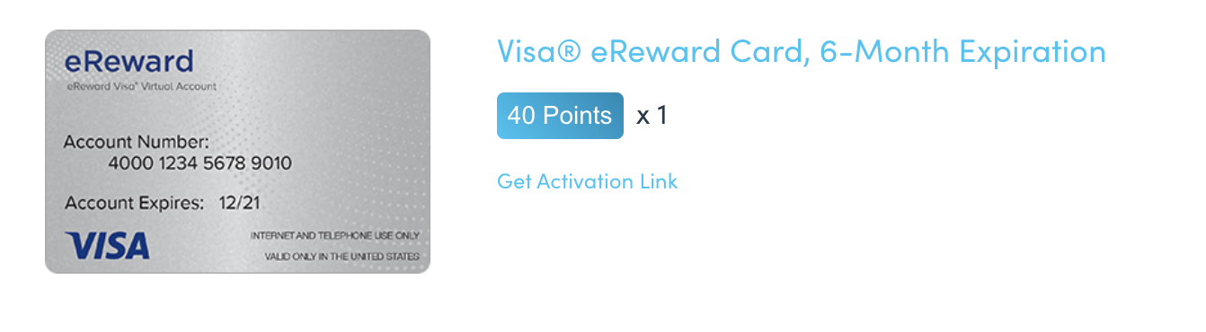 Redeeming Points for Virtual Prepaid Cards