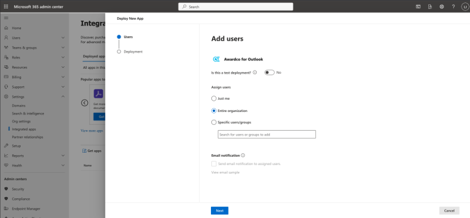 Integrating Microsoft Outlook with Awardco