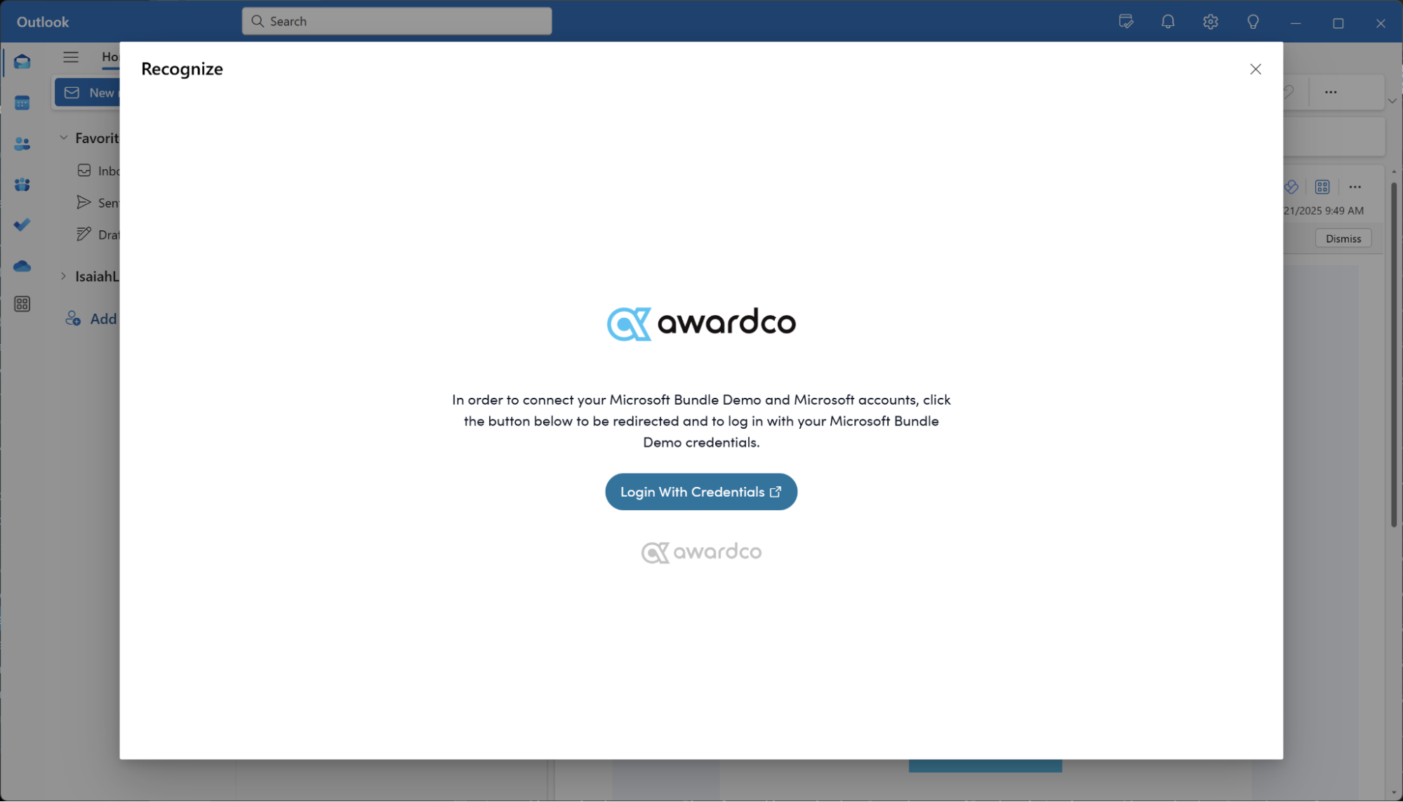 Integrating Microsoft Outlook with Awardco (Microsoft Outlook Add-In)