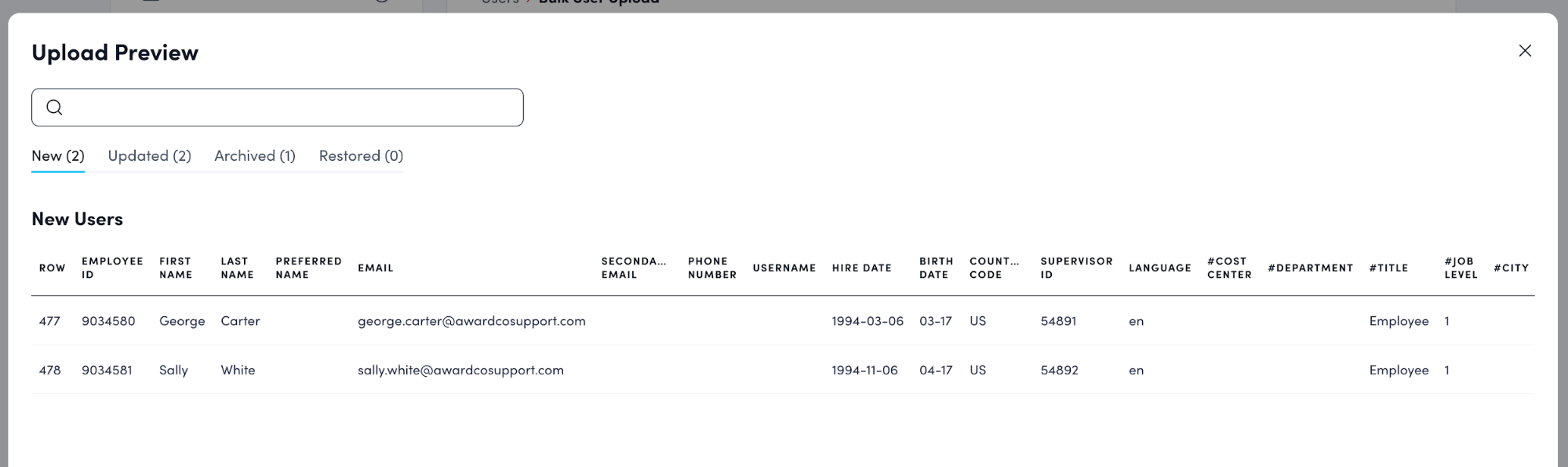 Uploading User Files with Bulk User Upload