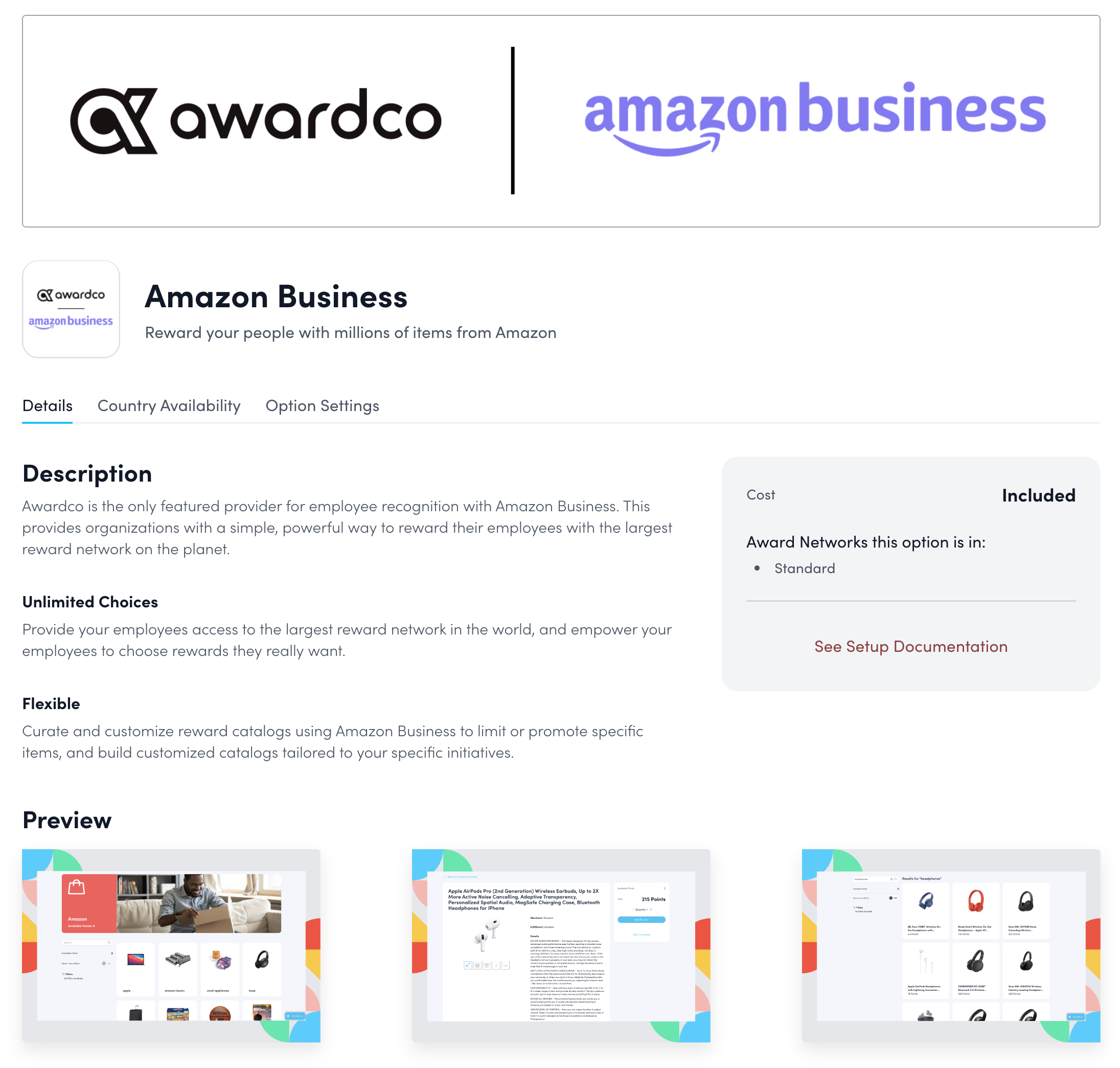 Managing Award Networks